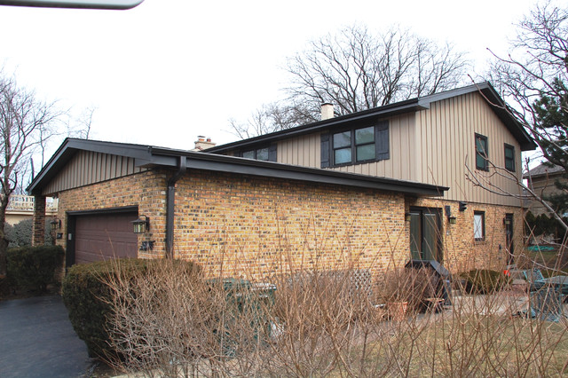 Split Level Home, James Hardie Siding, Wilmette, IL - Rustic - Exterior ...