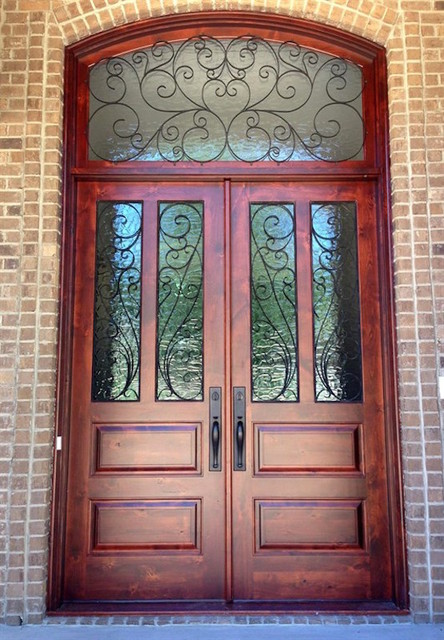 Stained Glass Doors - Rustic - Exterior - Charlotte - by Shed Brand ...