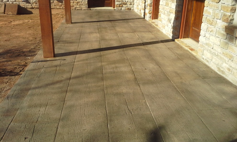 Stamped Concrete - Farmhouse - Exterior - Austin - by Lone Star Custom ...