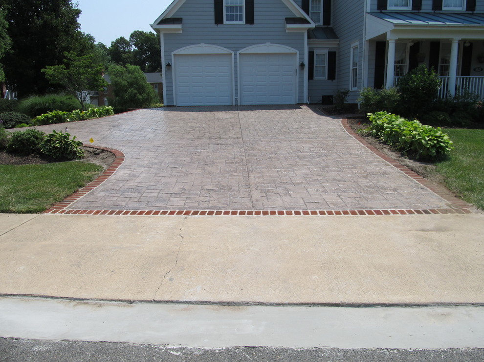 Stamped concrete w/brick border - Mt. Vernon - Exterior - DC Metro - by ...
