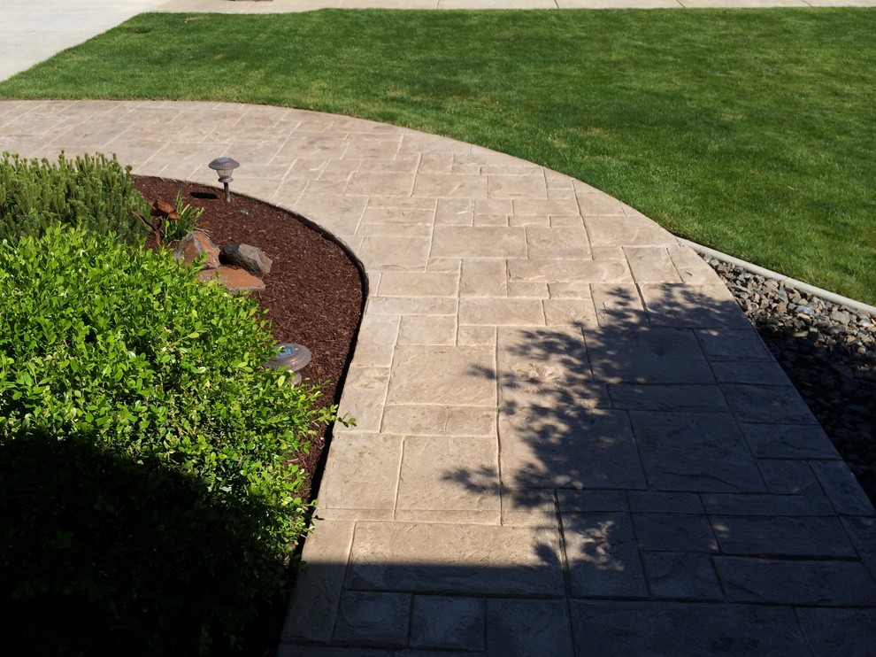 Stamped Overlay - Grand Ashler Slate - Exterior - Seattle - by Knox ...