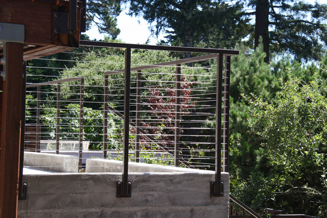 Steel Cable Railing - Contemporary - House Exterior - San Francisco ...