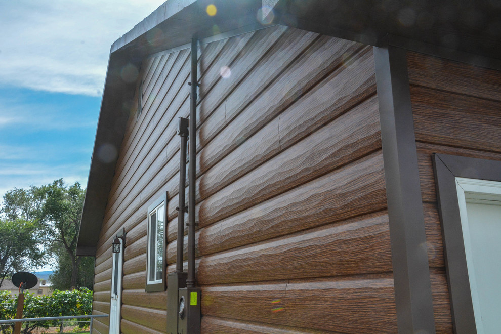 Steel Log Siding install in Grand Junction, CO - Rustic - Exterior ...