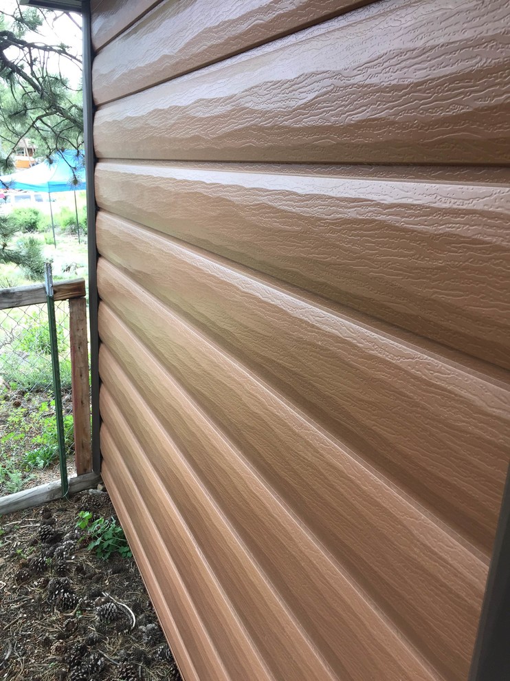 Steel Log Siding Install in Red Feather, CO - Rustic - Exterior ...