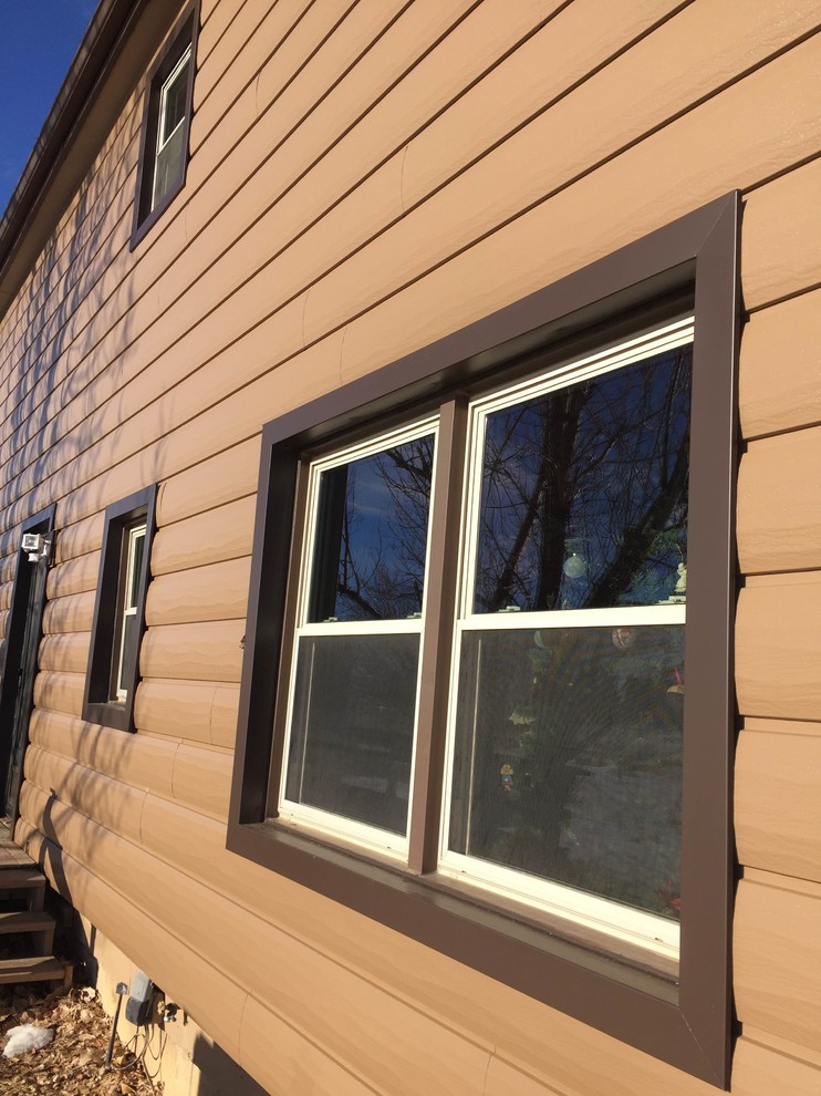 Steel Log Siding installed in Berthoud, CO - Rustic - Exterior - Denver ...
