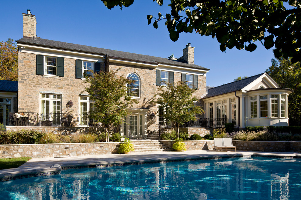 Stone Colonial Transformation - Traditional - House Exterior - DC Metro ...