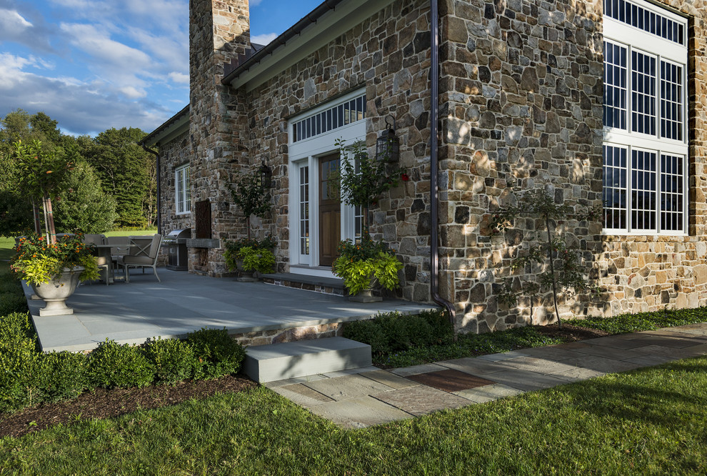 Stone Family Room Addition - Farmhouse - Exterior - New York - by Crisp ...