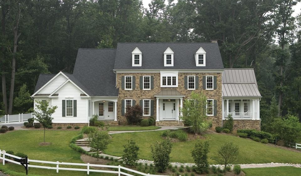Stone farm house - Traditional - Exterior | Houzz
