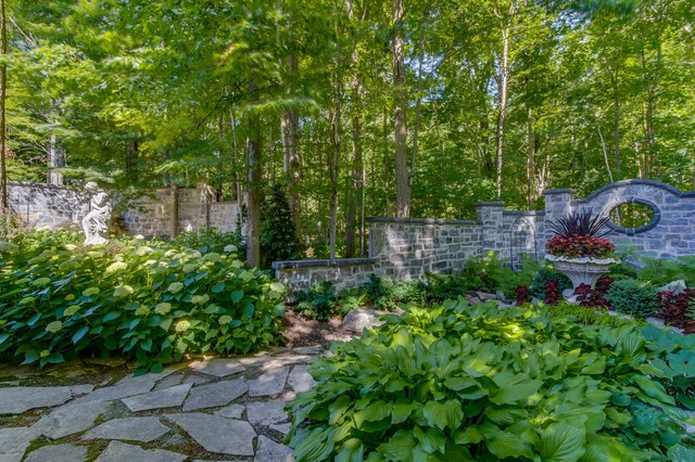 Stone Fence and Pergola - Traditional - Exterior - Toronto - by Duane ...