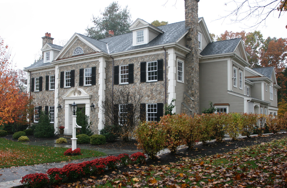 Stone Front English Colonial - Traditional - Exterior - Boston - by ...