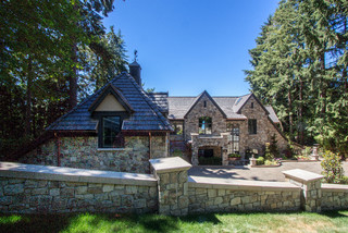 Stone house on Lake Washington - Traditional - Exterior - Seattle - by ...
