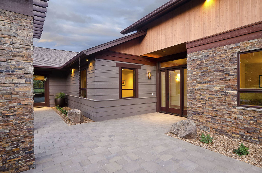Stone Ledger Exterior Wall - Transitional - Exterior - Dallas - by ...