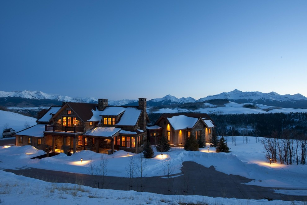 Stone Lodge House - Rustic - Exterior - Denver - by Bercovitz Design ...