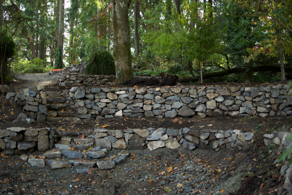 Stone Retaining Wall - Craftsman - Landscape - Other - by Lennox ...