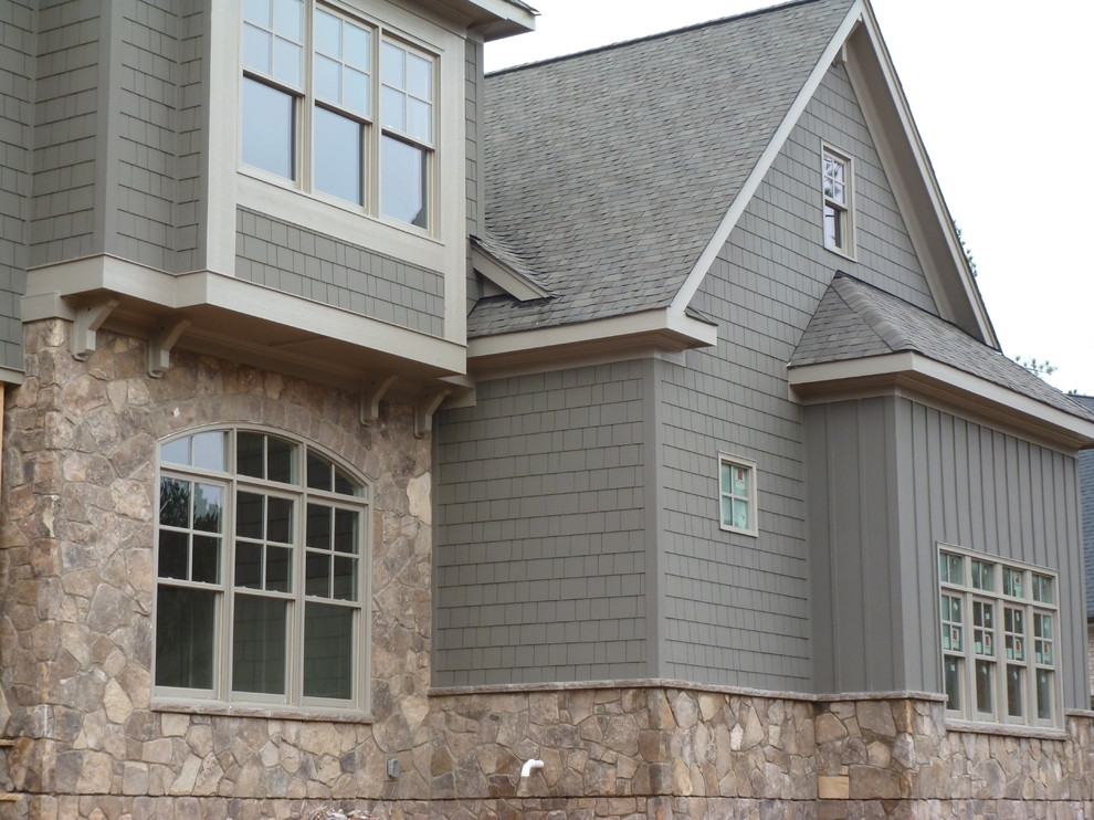 Stone, shake, arches, columns, board and batten - Traditional ...