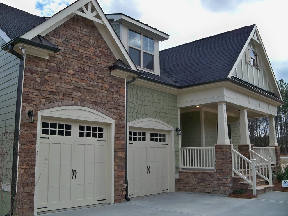 Stone, shake, board and batten siding - Craftsman - Exterior - Raleigh ...