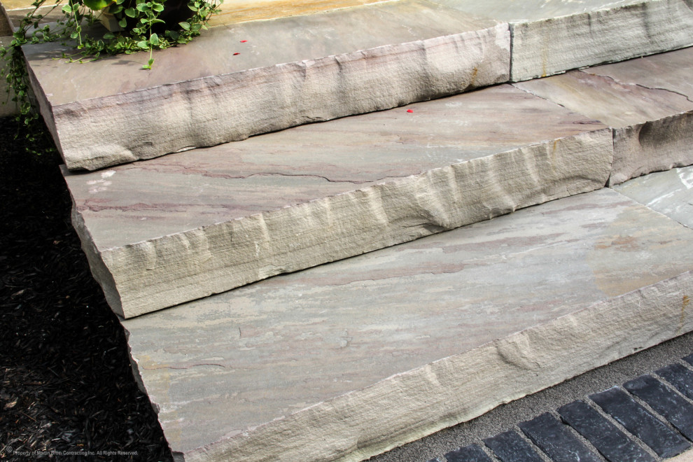 Stone Slab Stairs - Traditional - Exterior - by Martin Bros ...