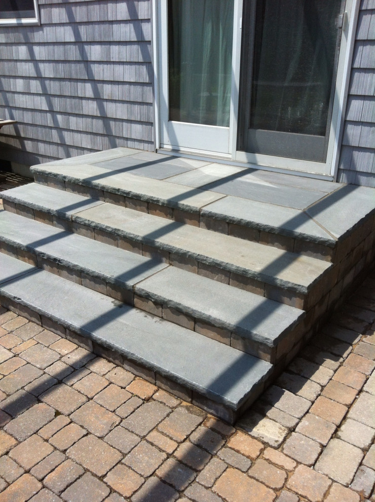 Stone Stoop and Steps with Paver Patio - Exterior - New York - by Long ...