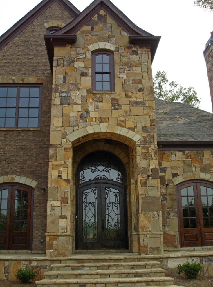 Stone Veneer Transformation - Rustic - Exterior - Atlanta - by Daco ...