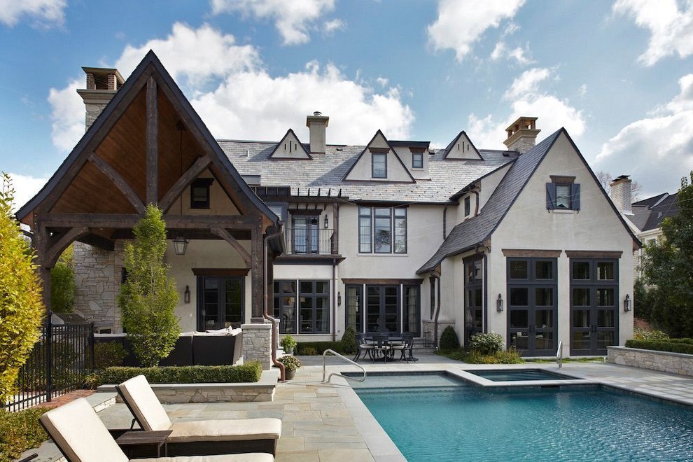 Stucco & Stone - Traditional - Exterior - Chicago - by Tiburon Homes ...