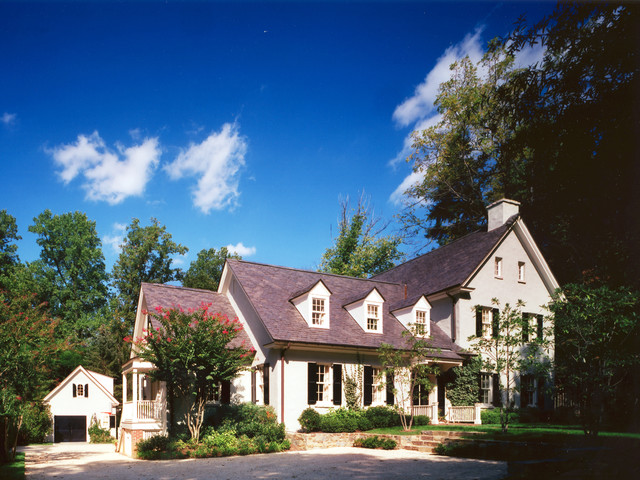 Stucco Colonial - Country - House Exterior - DC Metro - by Jones & Boer ...