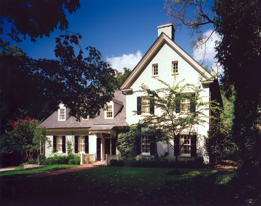 Stucco Colonial - Traditional - Exterior - DC Metro - by Jones & Boer ...