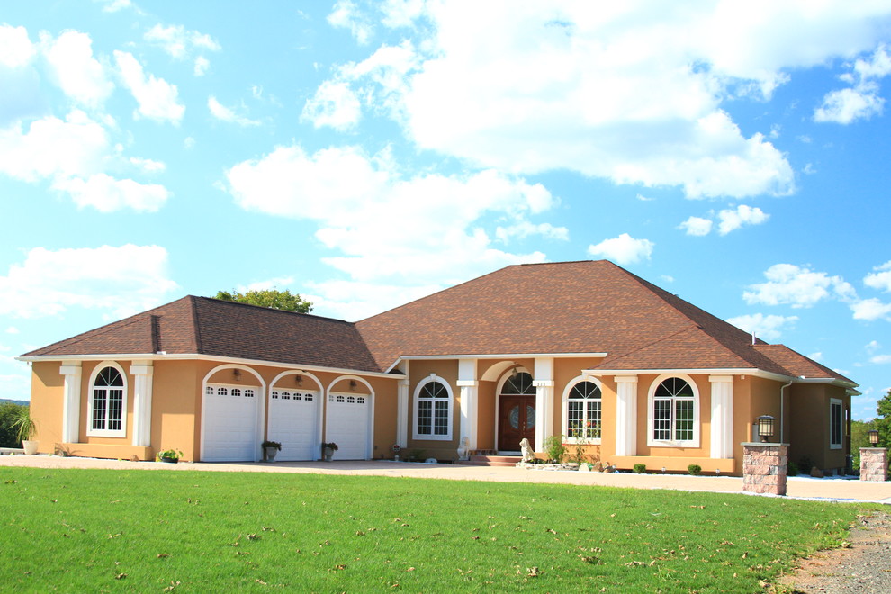 Contemporary Stucco Ranch Homes Plans