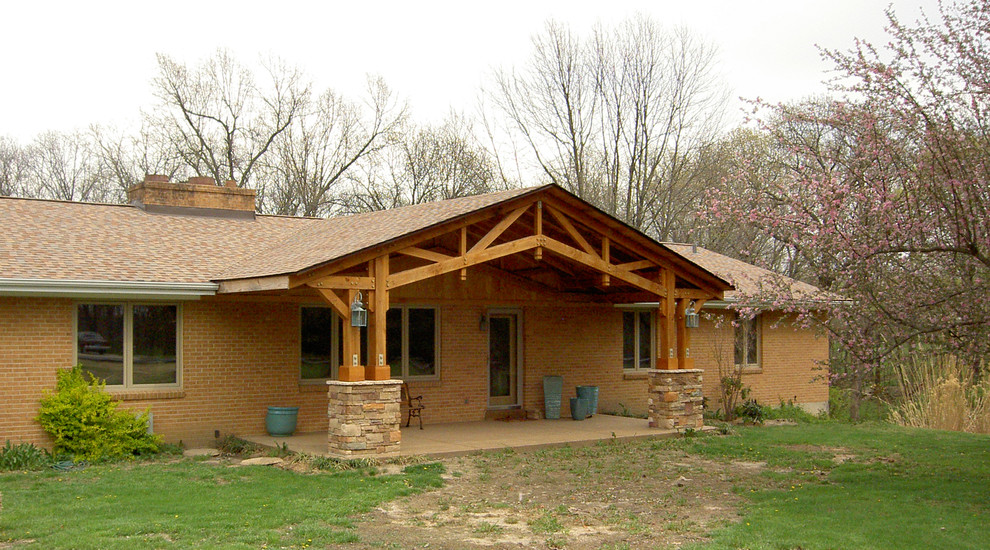 Suburban Ranch Transformed by New Porch - Traditional - Exterior - St ...