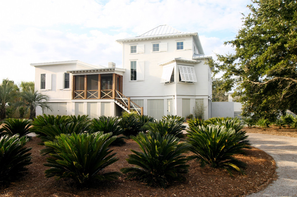 Sullivans Island Contemporary Beach House - Front View - Beach Style ...