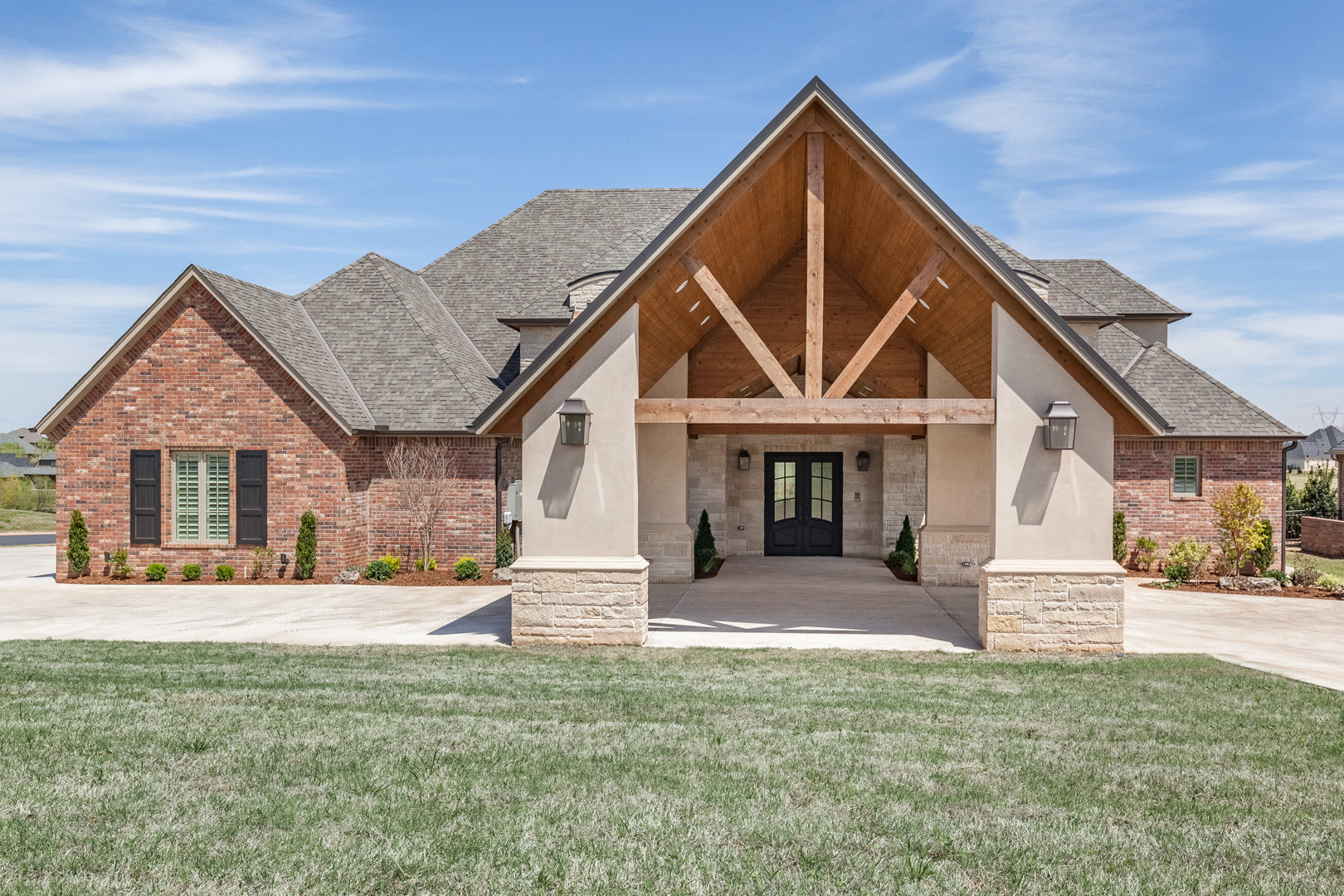 Limestone And Brick Exterior