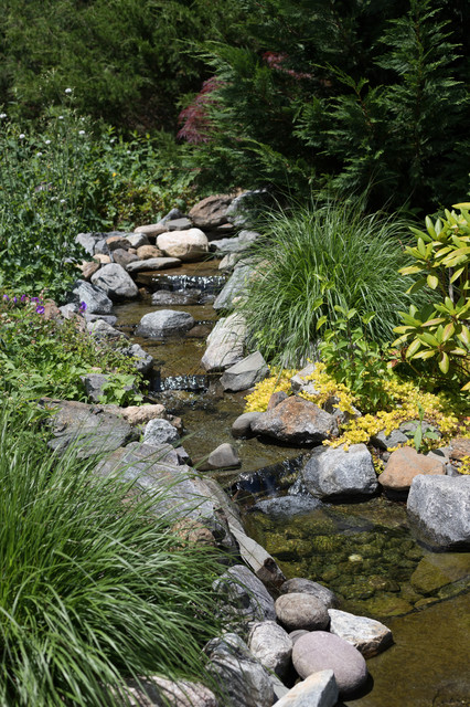 Swimming Pond w/ Perennial Butterfly Garden - Rustikal - Garten - New ...