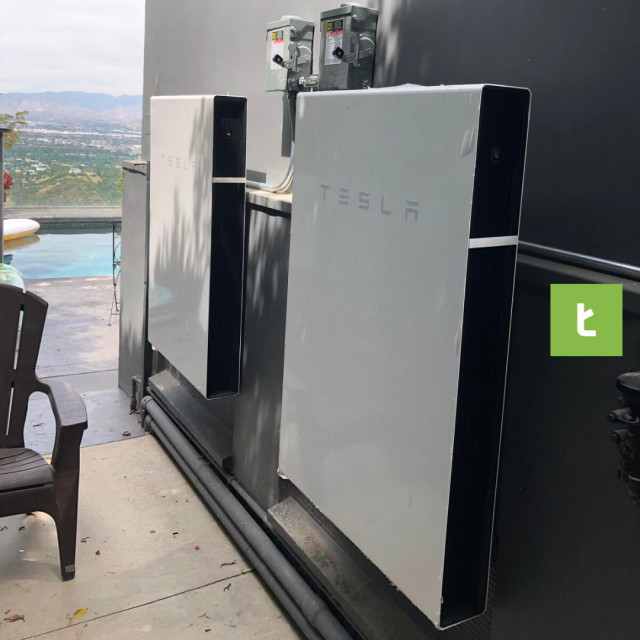 Tesla Powerwall Installed by Treeium Energy - House Exterior - Los ...