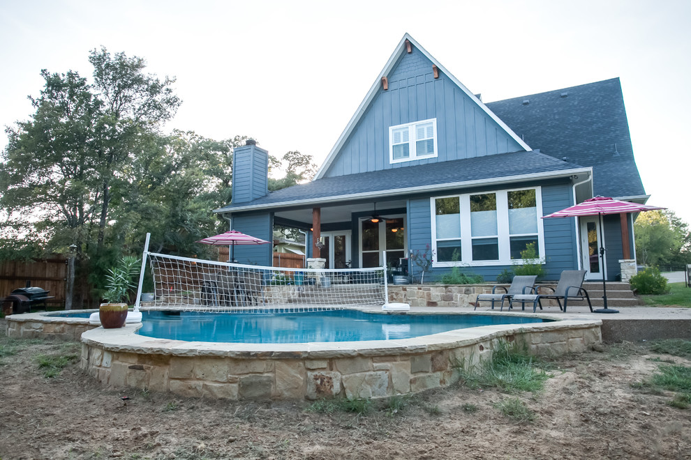 Texas Craftsman with Farm House Interoir - Estilo Craftsman - Fachada ...