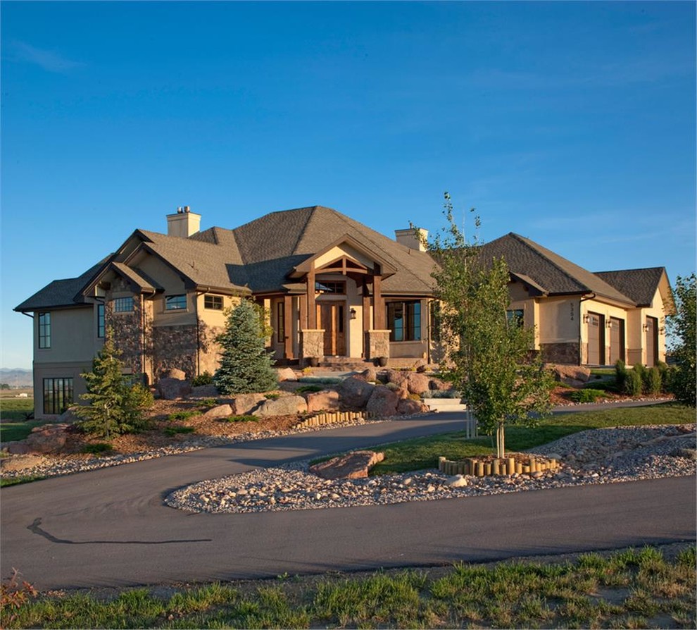 Texas-Style Ranch Home - Rustic - Exterior - New York - by The Plan ...