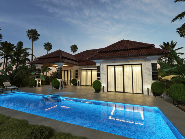 Thai Villa - Asian - House Exterior - Los Angeles - by The House Group ...