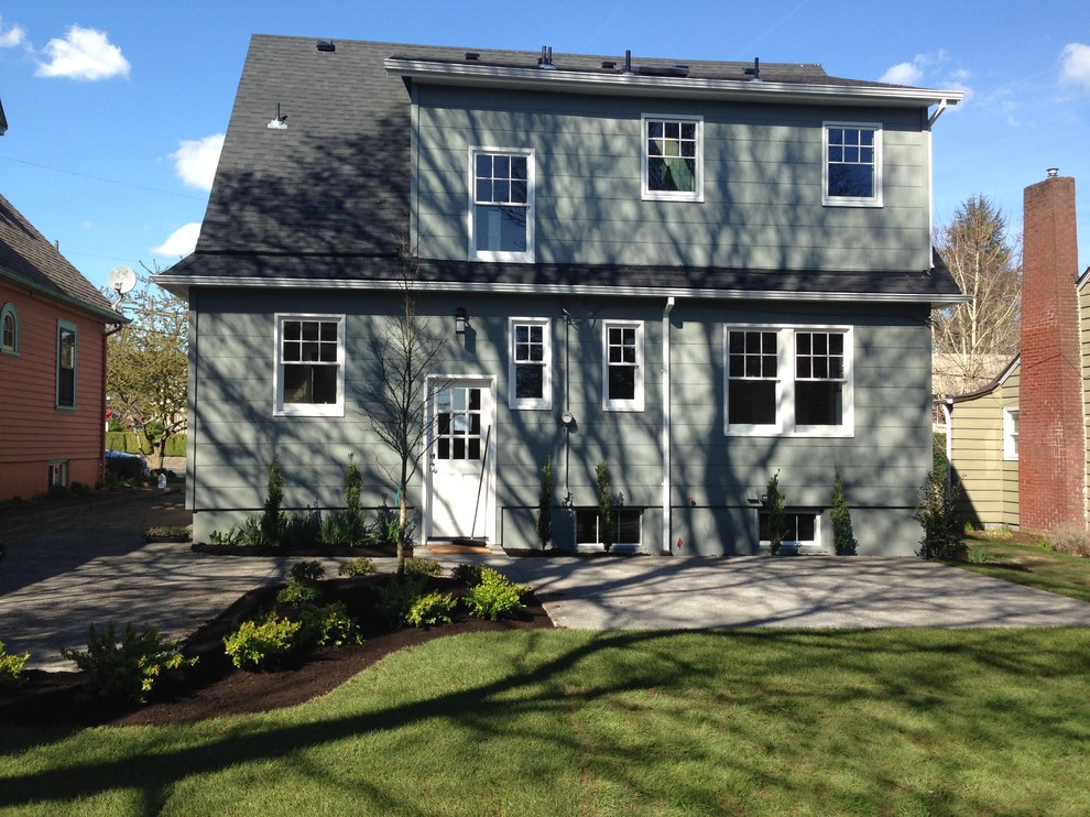 The Lincoln House: Rear Elevation and Patio area - Traditional - House ...