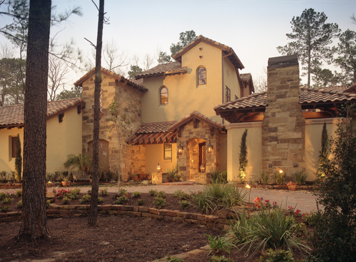 The Woodlands Texas Tuscan Style Home on Golf Course - Fachada ...