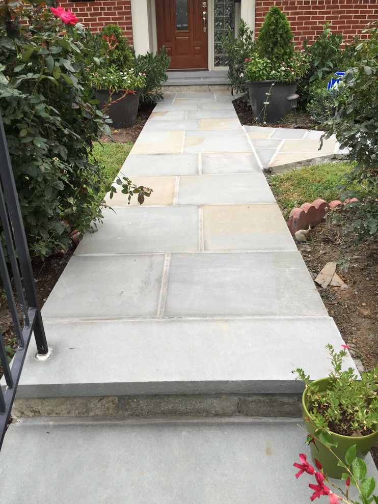 Thermal Cut Flagstone Walkway in Bethesda With 2 Inch Thick Step ...