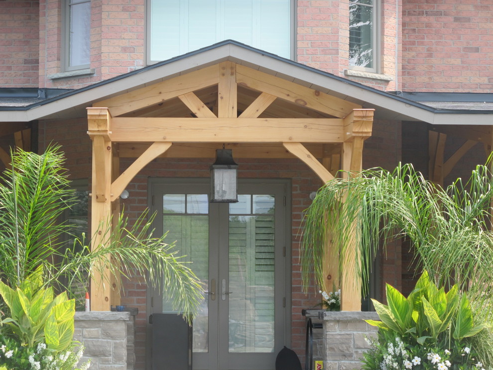 Timber Frame Back Porch - Mississauga - Arts & Crafts - House Exterior ...