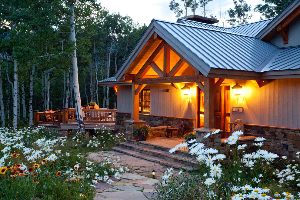 Timber Frame in the Mountains - Traditional - House Exterior - Denver ...