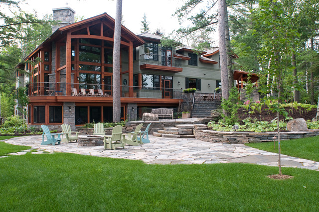 Timber Frame Lake house nestled amongst the pines of Northern Ontario ...
