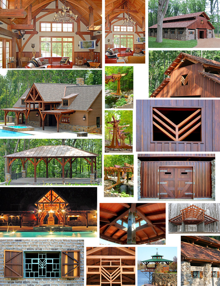 Timber Frame Projects Collage - Craftsman - Exterior - Other - by Rare ...