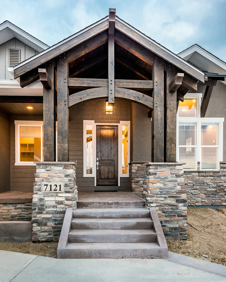 Timber Frame Ranch - House Exterior - Denver - by NoCO Custom Homes ...