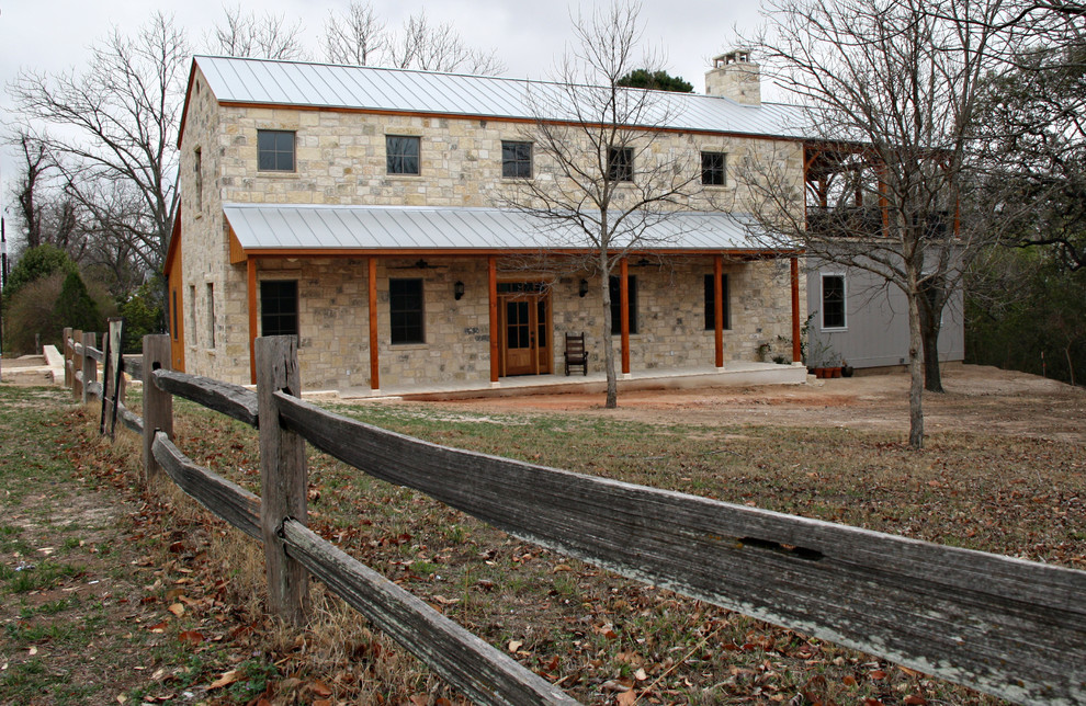 Timber Trusses in 2 Story Great Room - Traditional - House Exterior ...