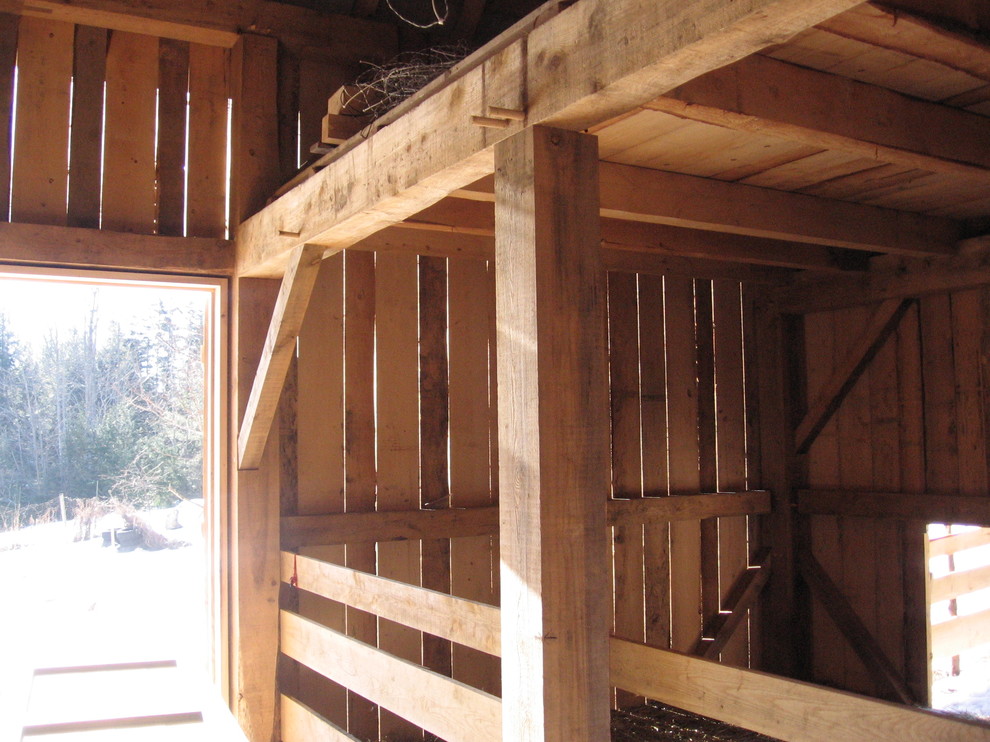 Timberframe Sheep Barn - Traditional - Exterior - Burlington - by New ...