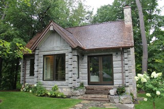 Toronto, Canada Concrete Log Cabin - Rustic - Exterior - Toronto - by ...