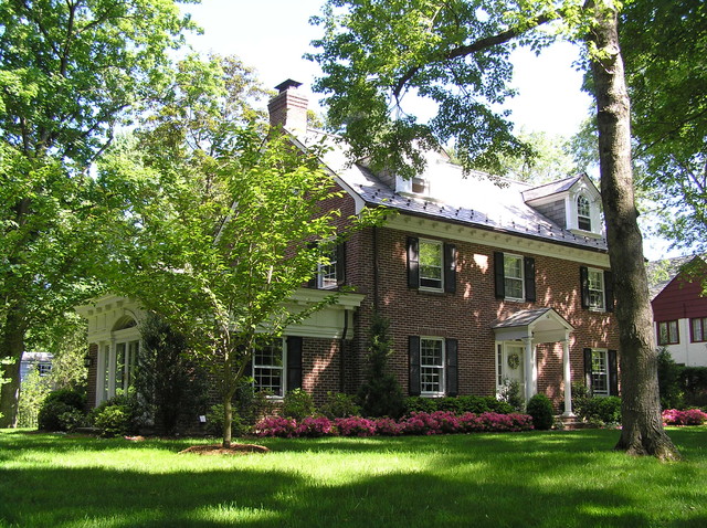 Traditional Brick Colonial - Traditional - House Exterior - New York ...