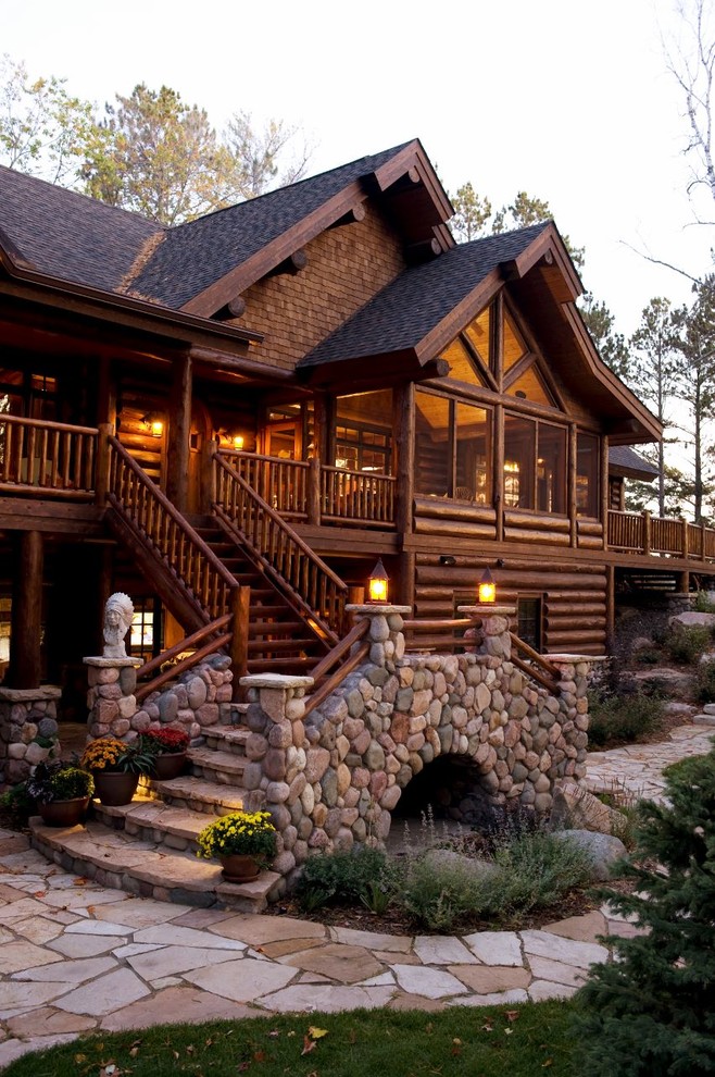 Traditional Log Lodge - Rustic - House Exterior - Other - by User ...