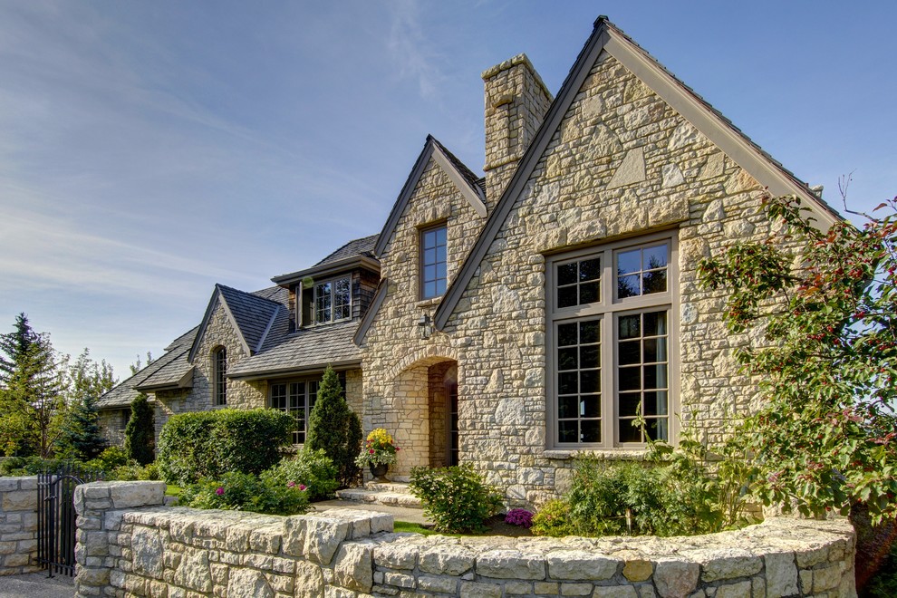Traditional Stone House - Traditional - Exterior - Calgary - by ...