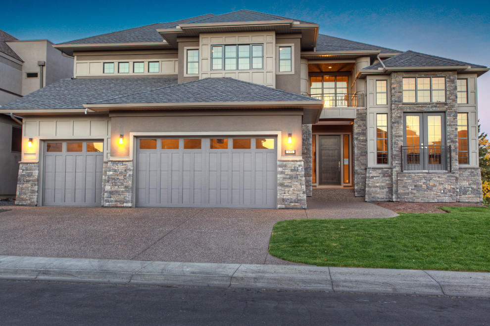Transitional Custom Home - Transitional - Exterior - Calgary - by ...
